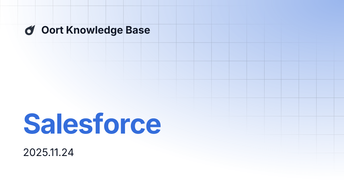 Salesforce | Oort Knowledge Base